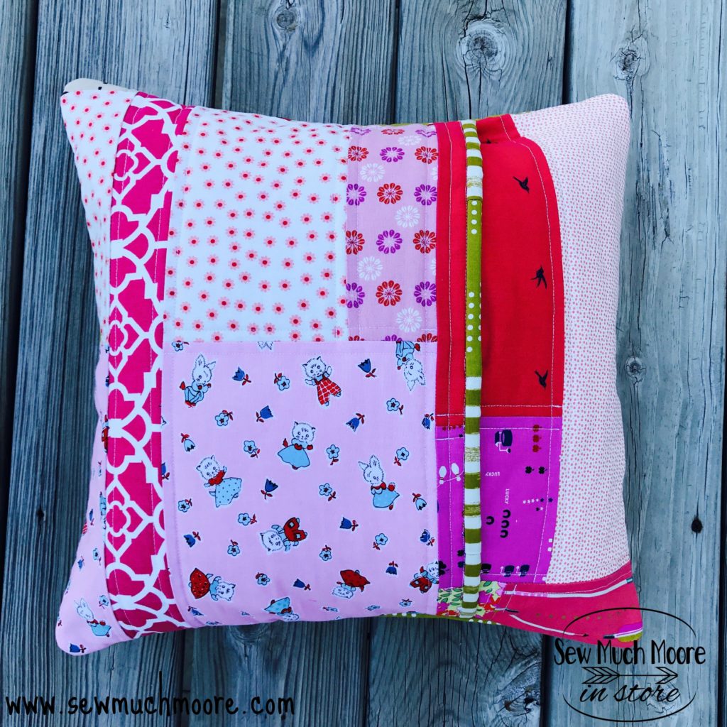 Scrappy Nine Patch Throw Pillow - Sew Much Moore