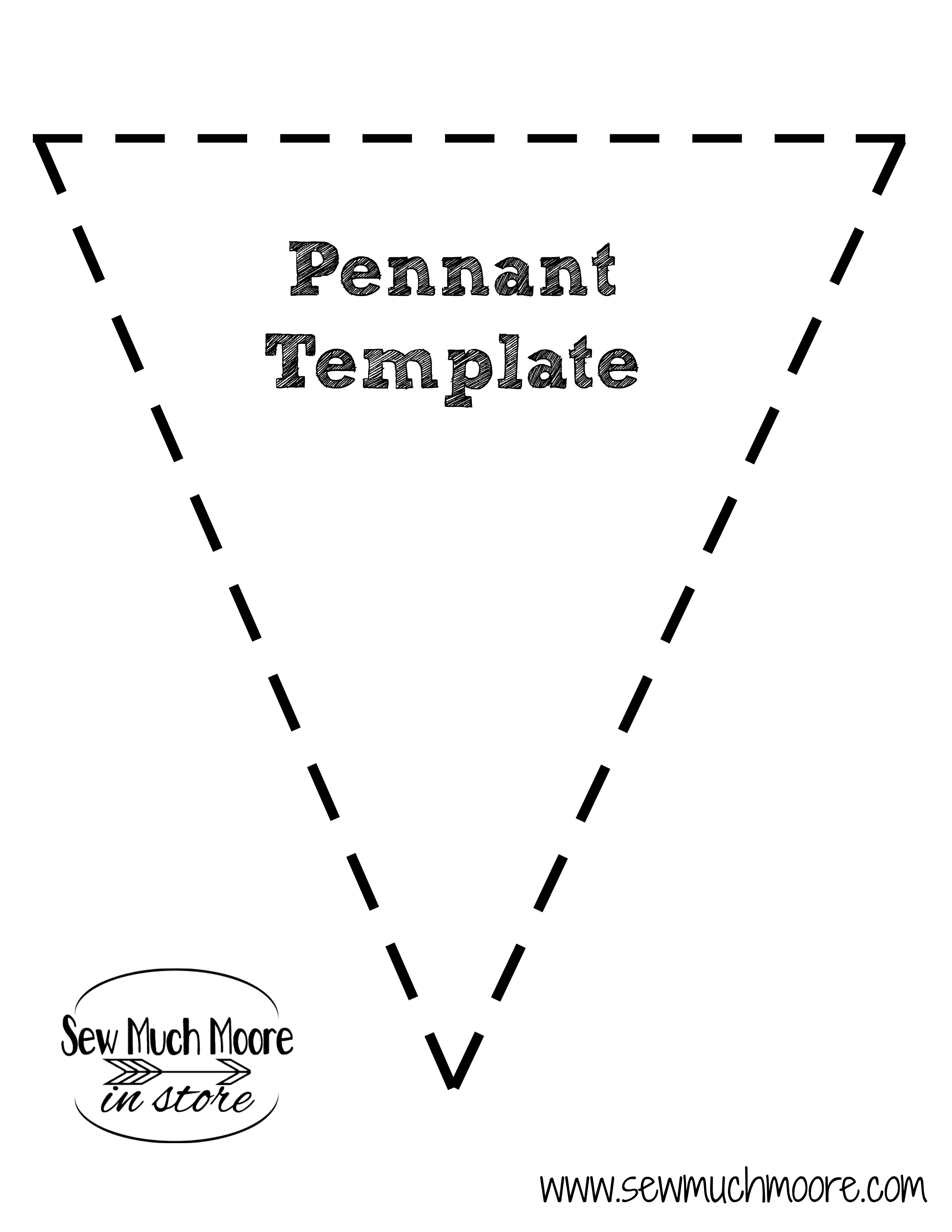 Free Pennant Template Sew Much Moore