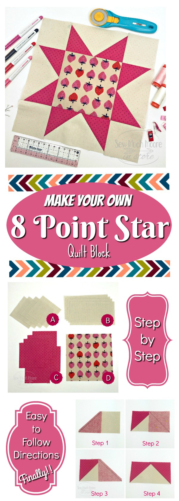 The Eight Point Star Quilt Block - Sew Much Moore