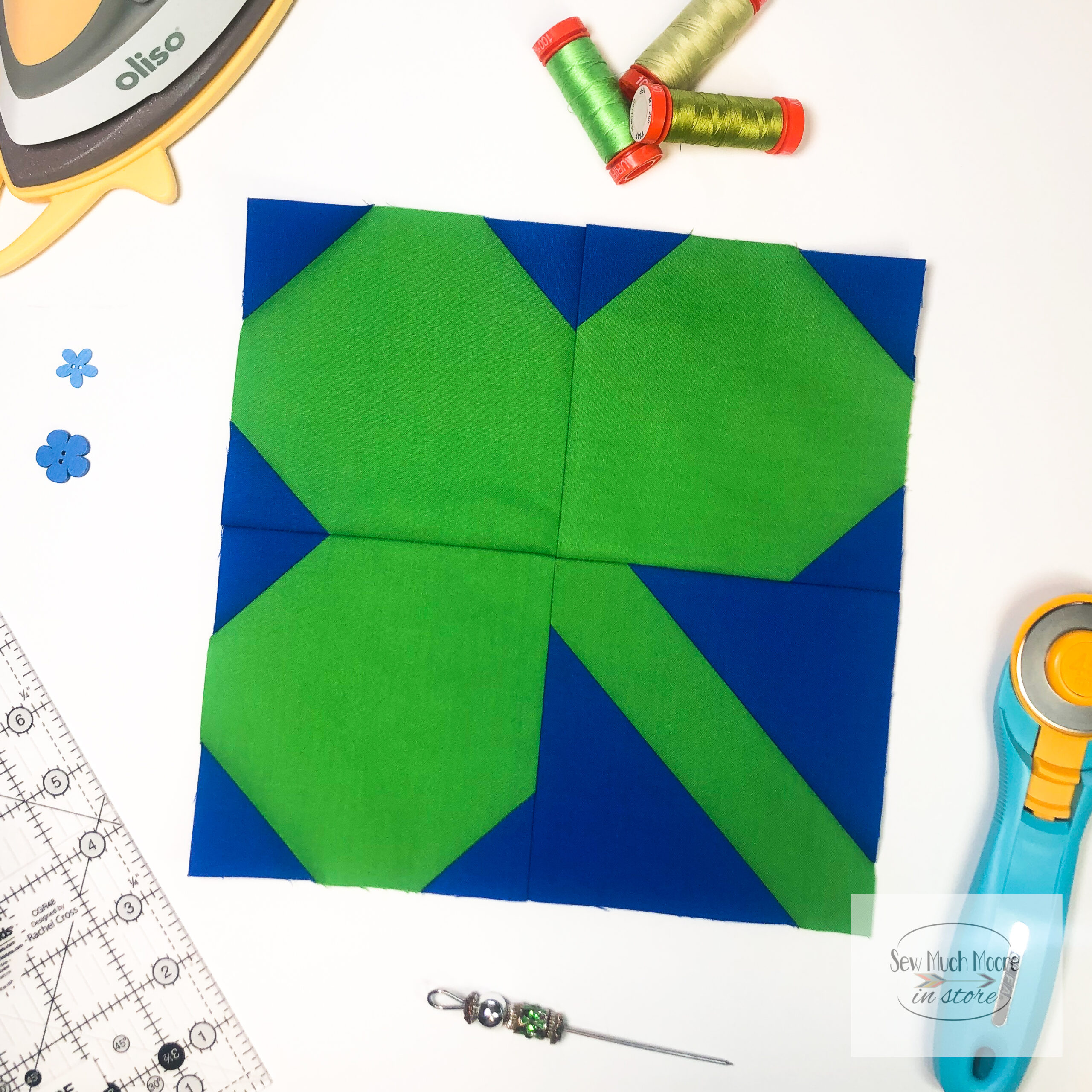 Lucky Clover Quilt Block - Sew Much Moore