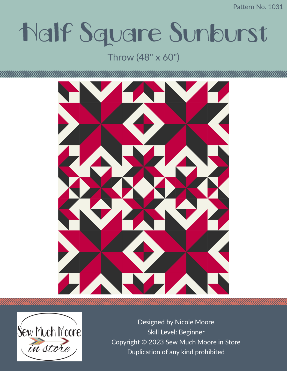 Half Square Sunburst Quilt Pattern - Sew Much Moore