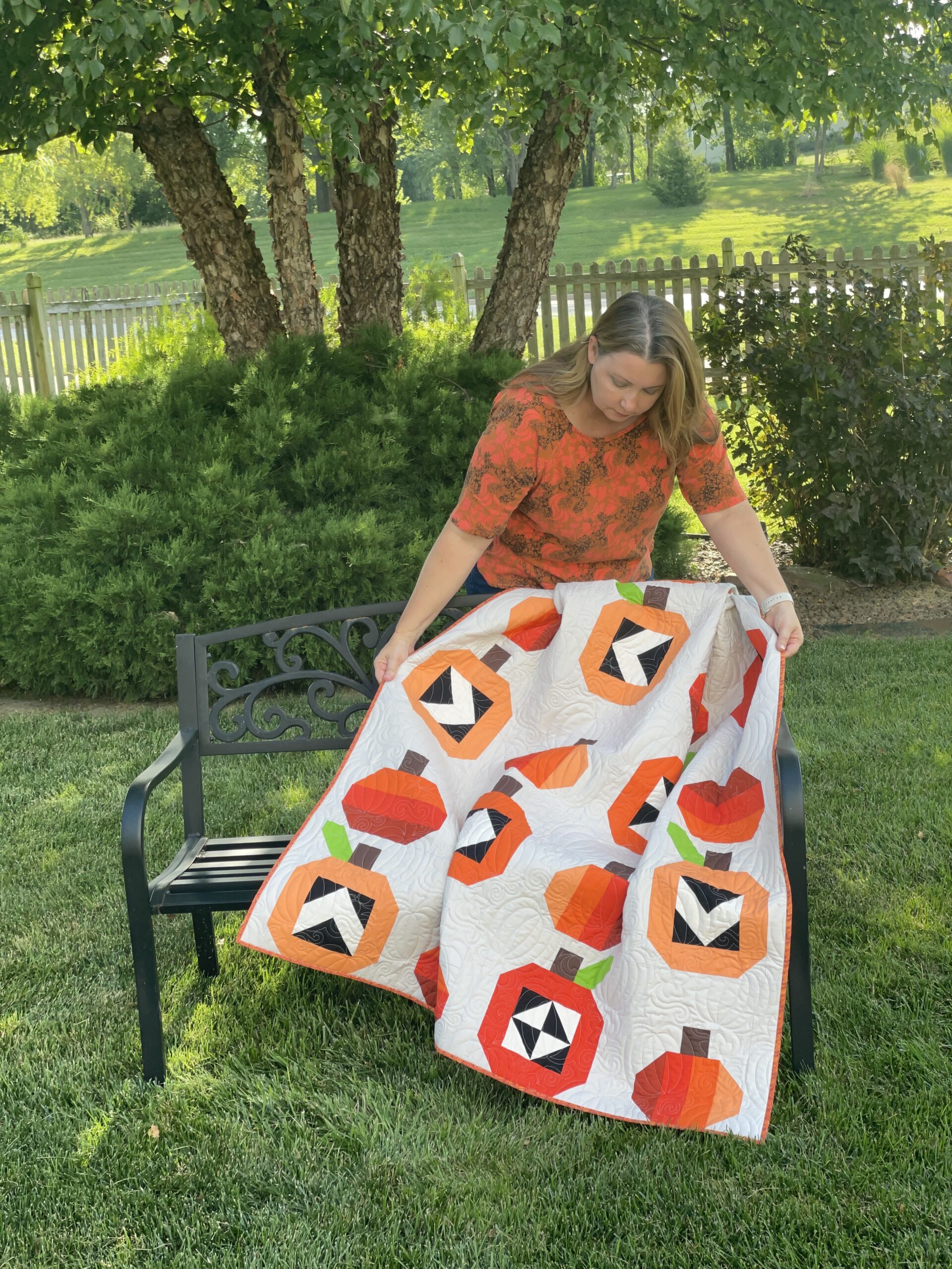 Four Patch Pumpkins Pattern - Sew Much Moore