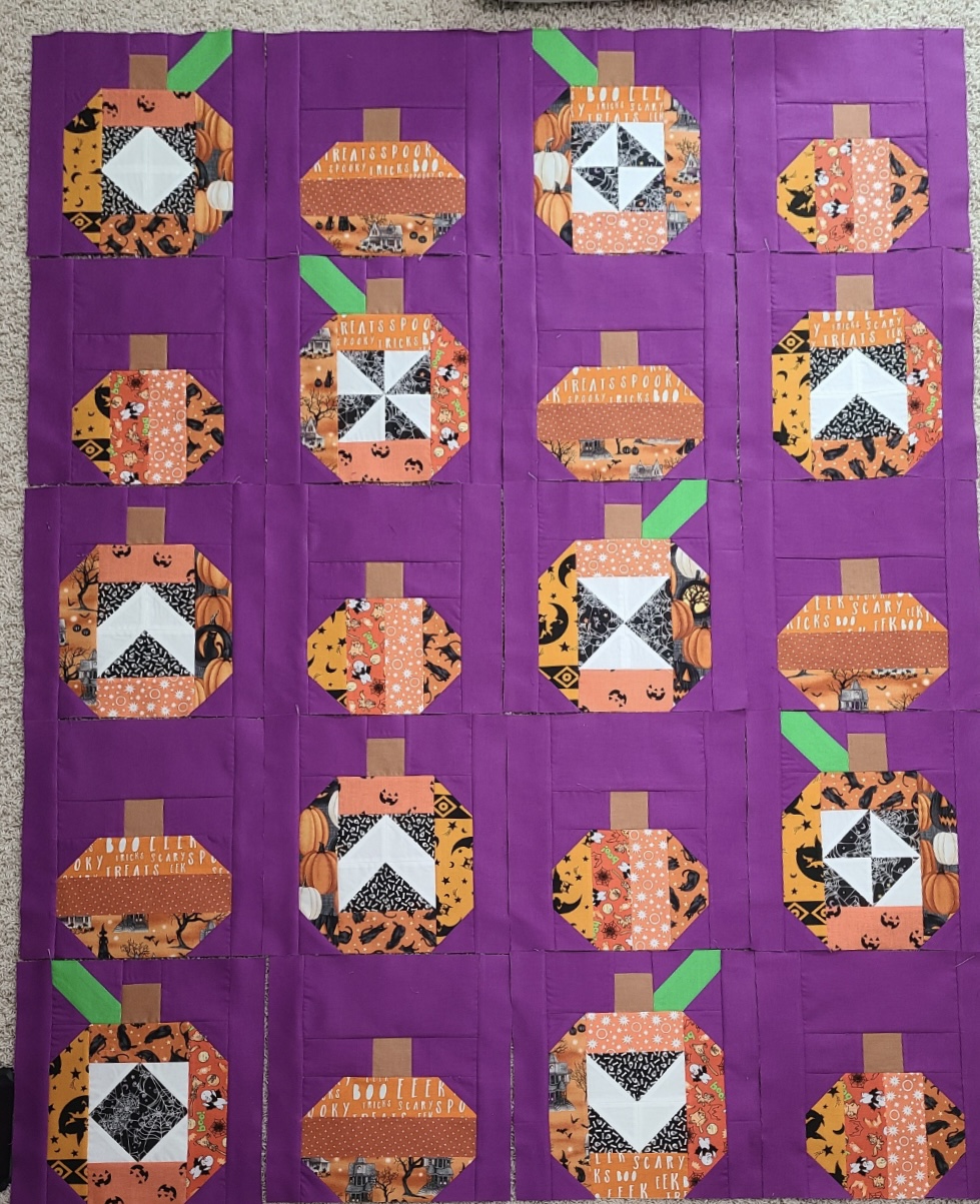 Four Patch Pumpkins Pattern - Sew Much Moore