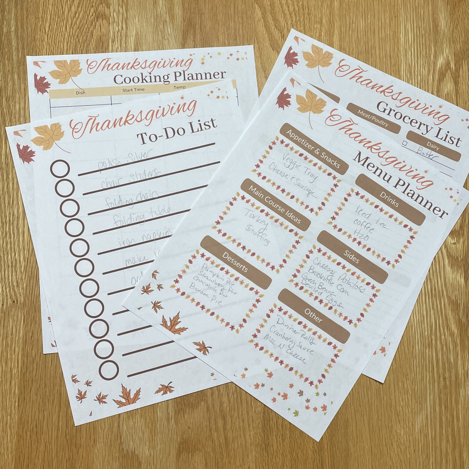Thanksgiving Meal Plan - Sew Much Moore