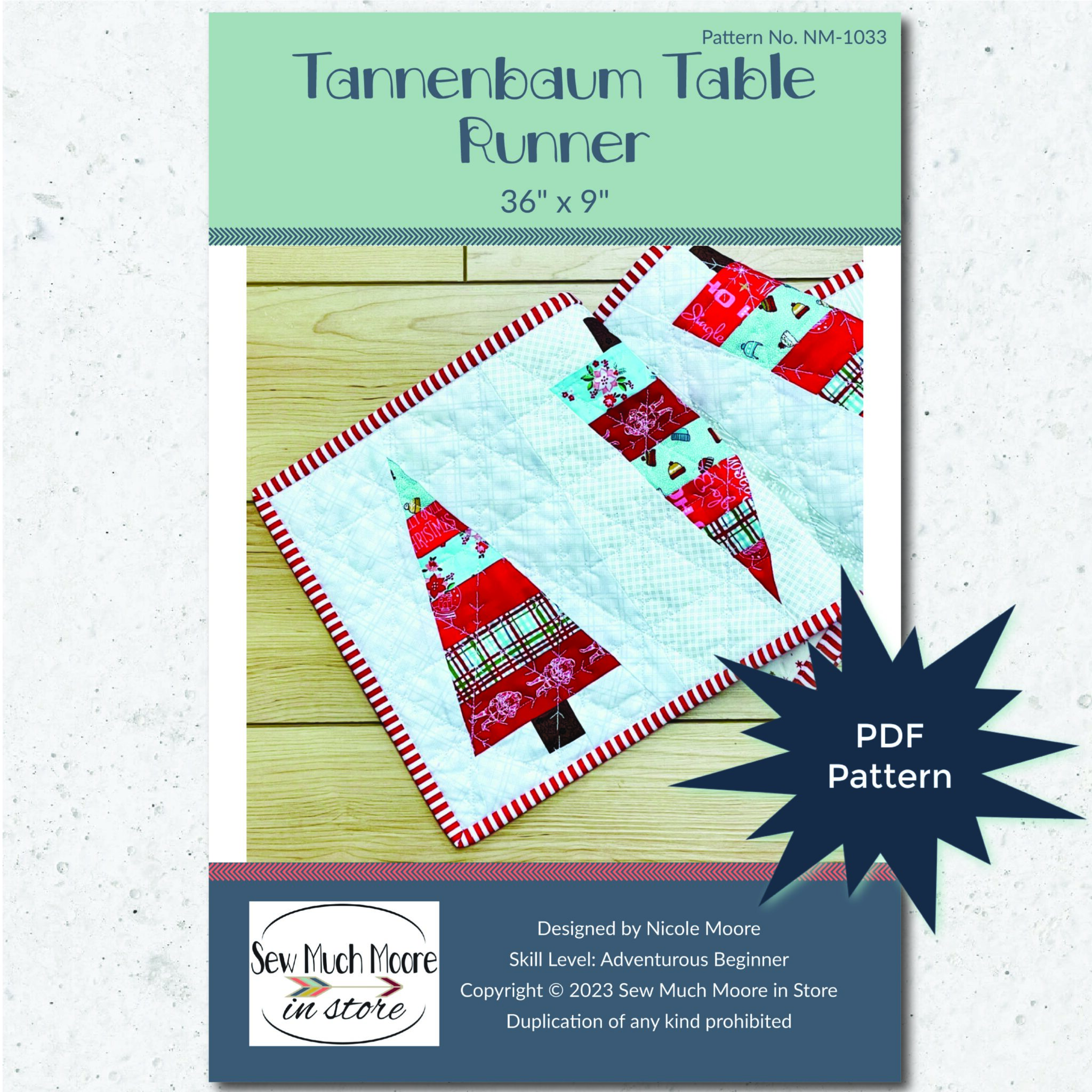 Tannenbaum Table Runner - Sew Much Moore