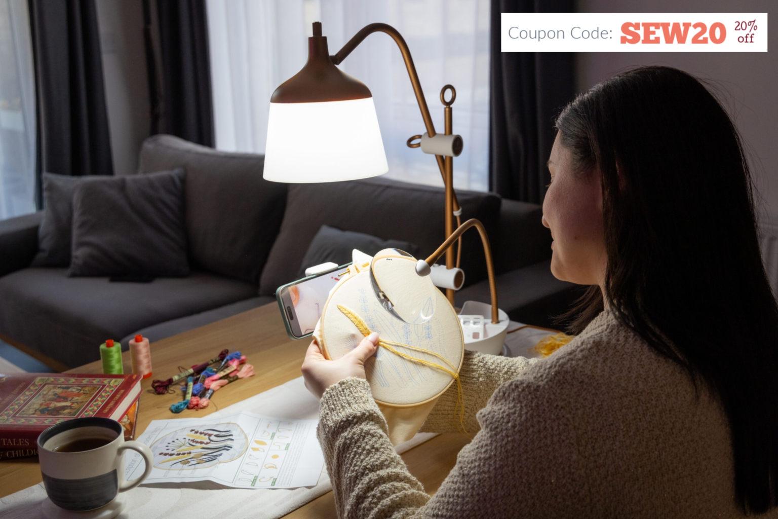 Illuminate Your Workstation with the Anita Table Lamp - Sew Much Moore