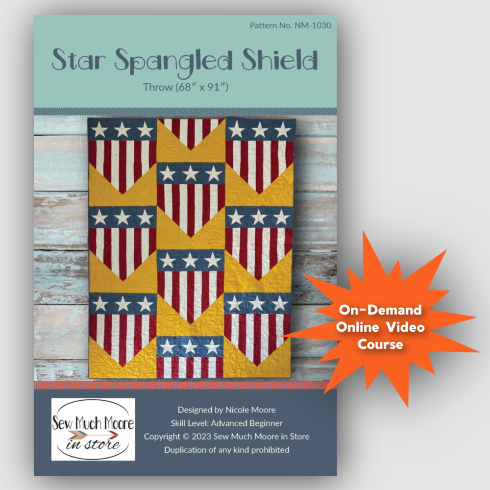 Star Spangled Shield Throw Quilt Pattern: A Modern Twist on a Classic ...