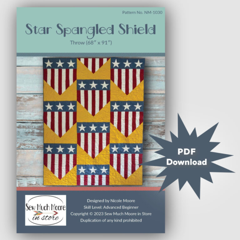 Star Spangled Shield Throw Quilt Pattern: A Modern Twist on a Classic ...