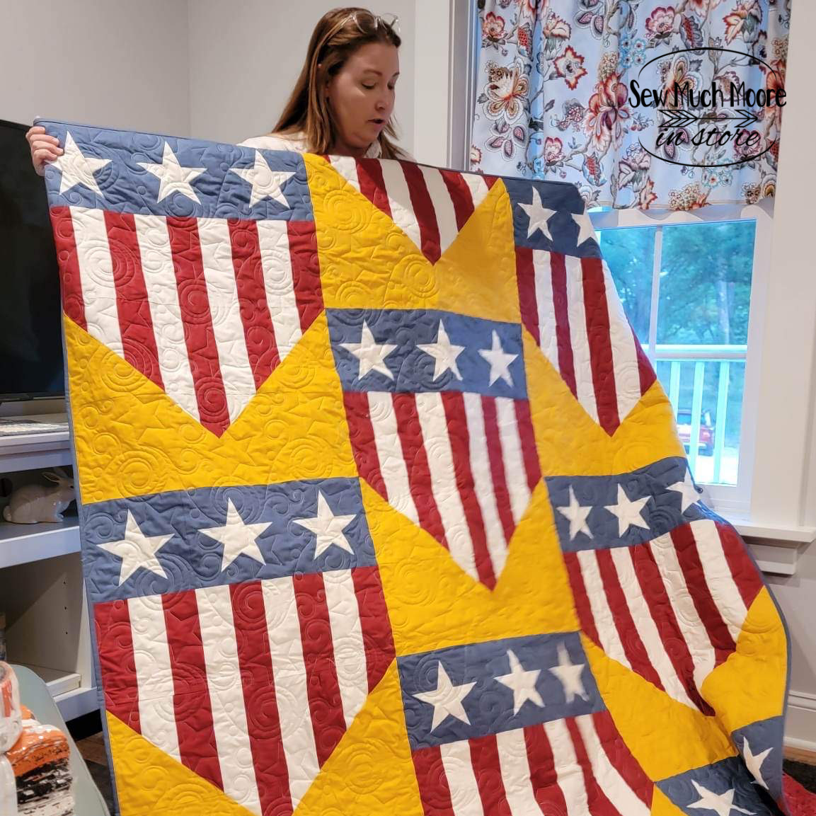 Star Spangled Shield Throw Quilt Pattern: A Modern Twist on a Classic ...