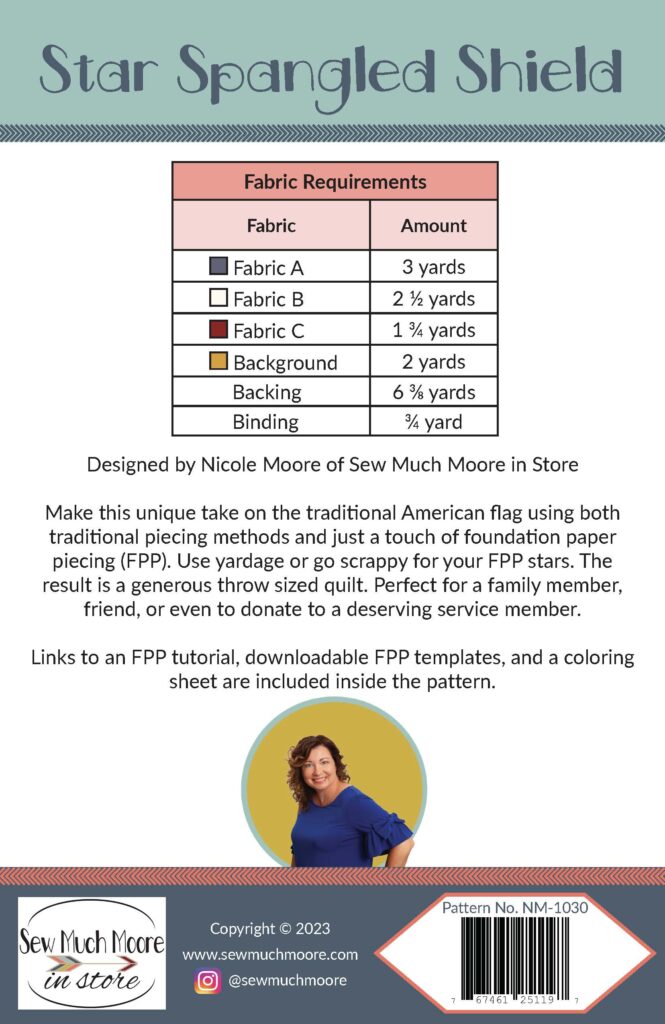 Star Spangled Shield Throw Quilt Pattern: A Modern Twist on a Classic ...