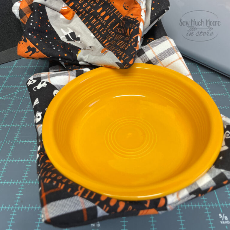 Quilt as You Go Soup Bowl Cozy with AccuQuilt - Sew Much Moore